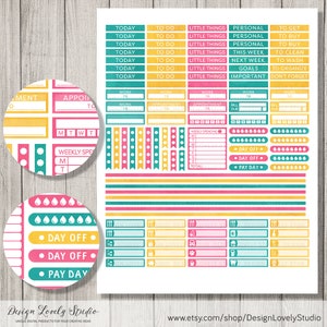 Summer Travel Printable Weekly Kit, Printable Planner Stickers, Erin ...