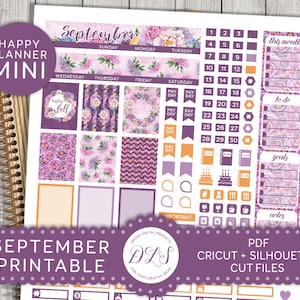 Mini Happy Planner September Kit, September Monthly Printable ...