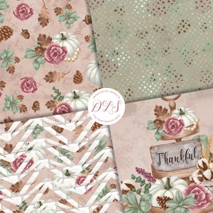 Thanksgiving Digital Paper, Thanksgiving Digital Backdrop, Rustic ...