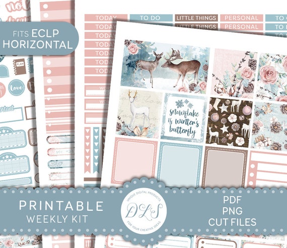 WINTER Planner Stickers Printable Weekly Stickers Kit - Etsy