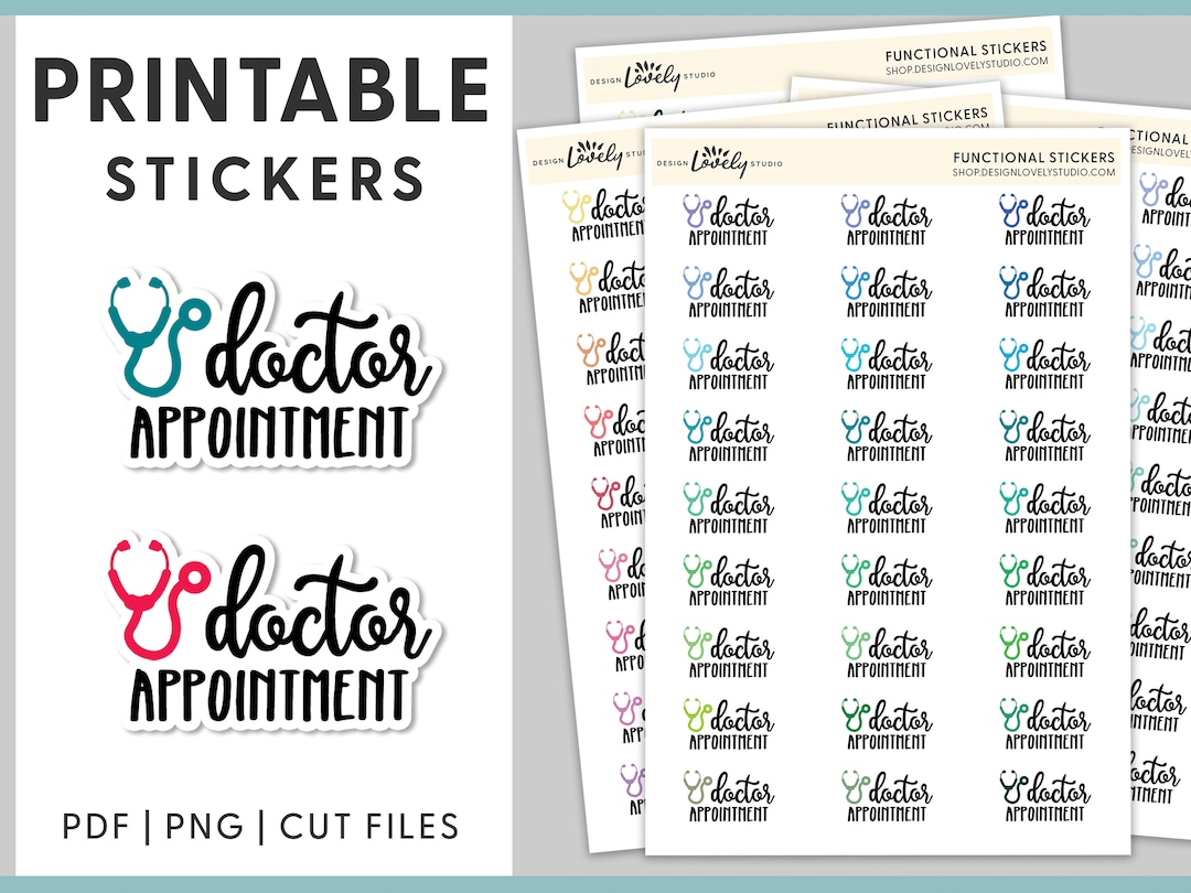 Doctor Appointment Planner Stickers, Doctor Appointment Reminder ...