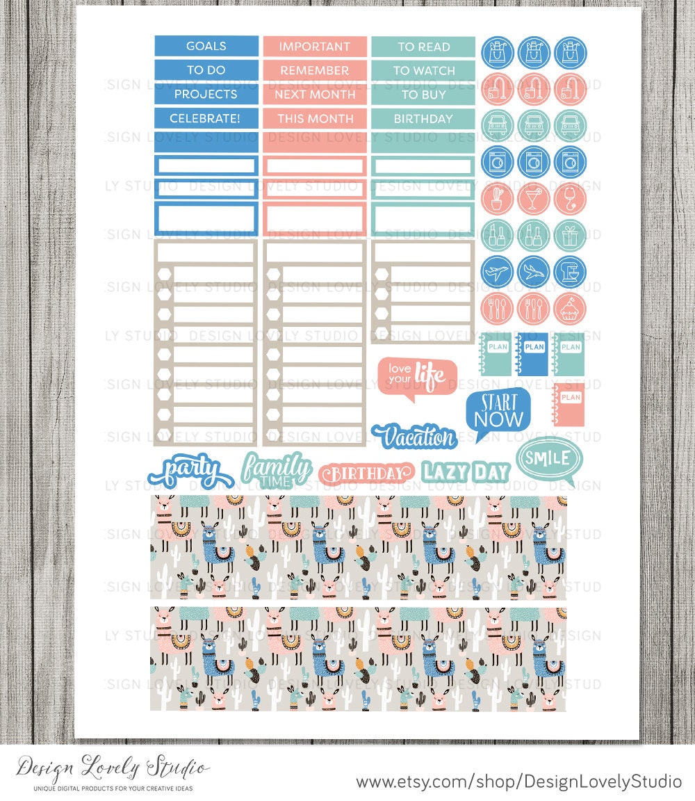 Happy Planner Printable Monthly Planner Stickers Printable - Etsy