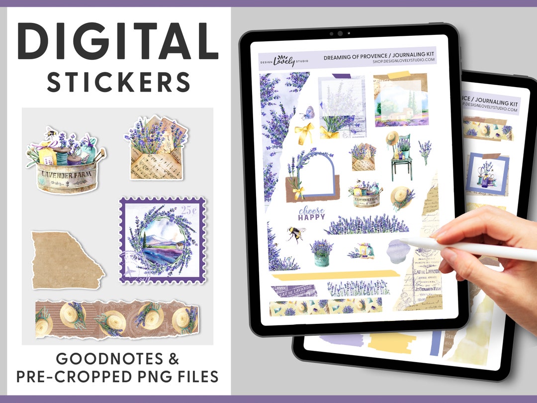 Digital Journaling Stickers, Digital Planner Stickers, Floral ...