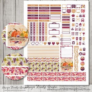 Thanksgiving Weekly Planner Kit, Thanksgiving Mini Happy Planner ...