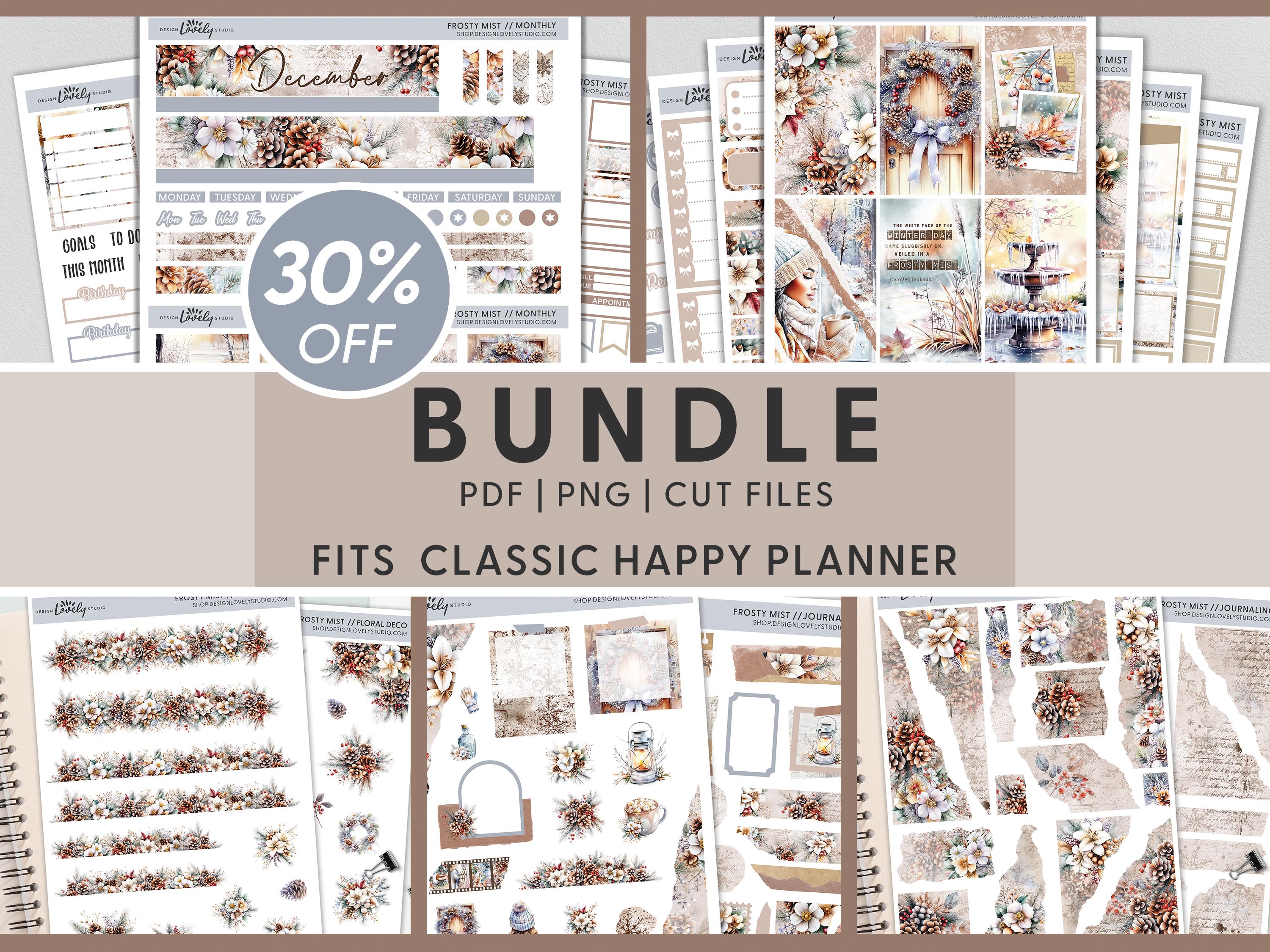 Printable Winter and Christmas Planner Stickers Bundle, December ...