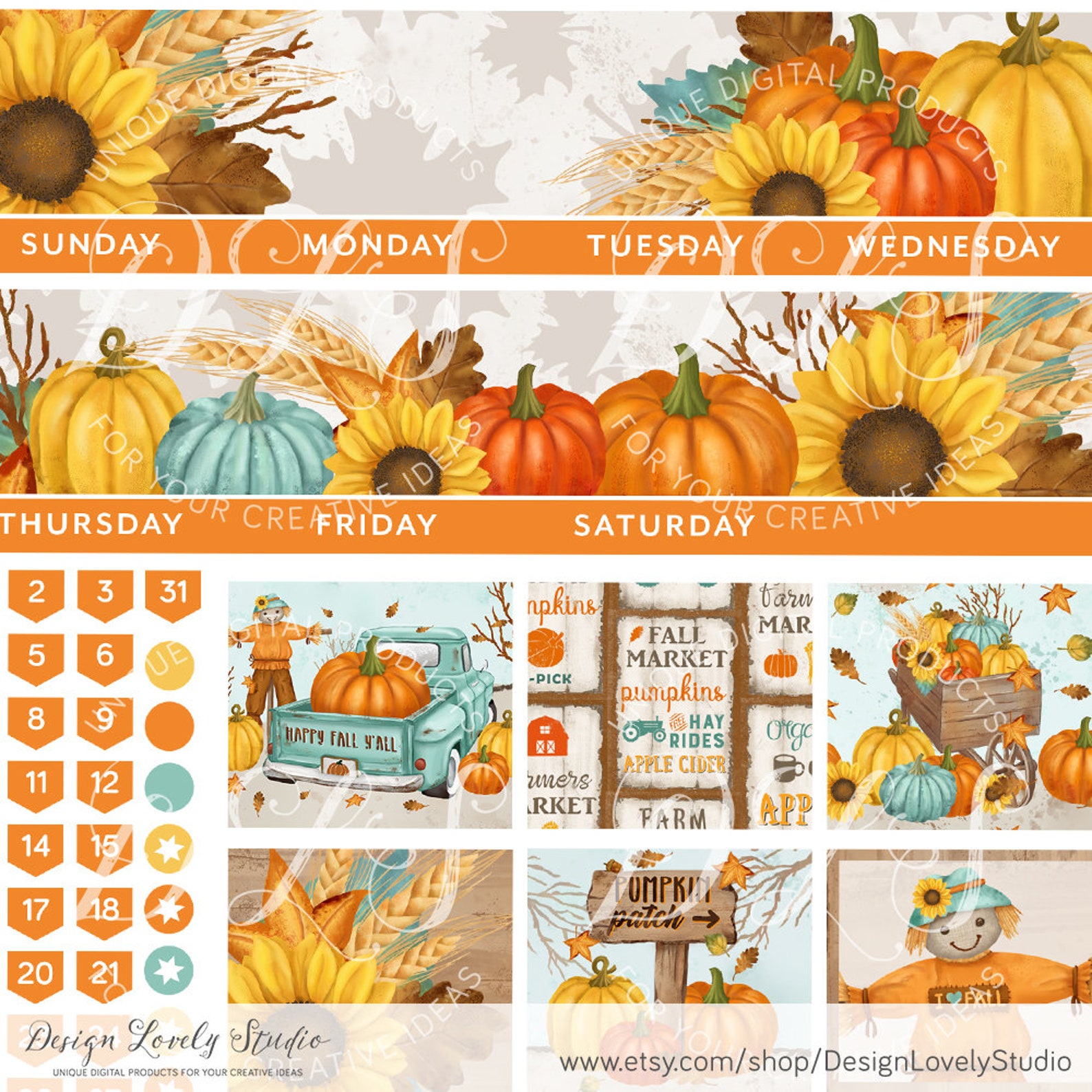 Fall Monthly Kit Printable September Monthly Printable Kit - Etsy