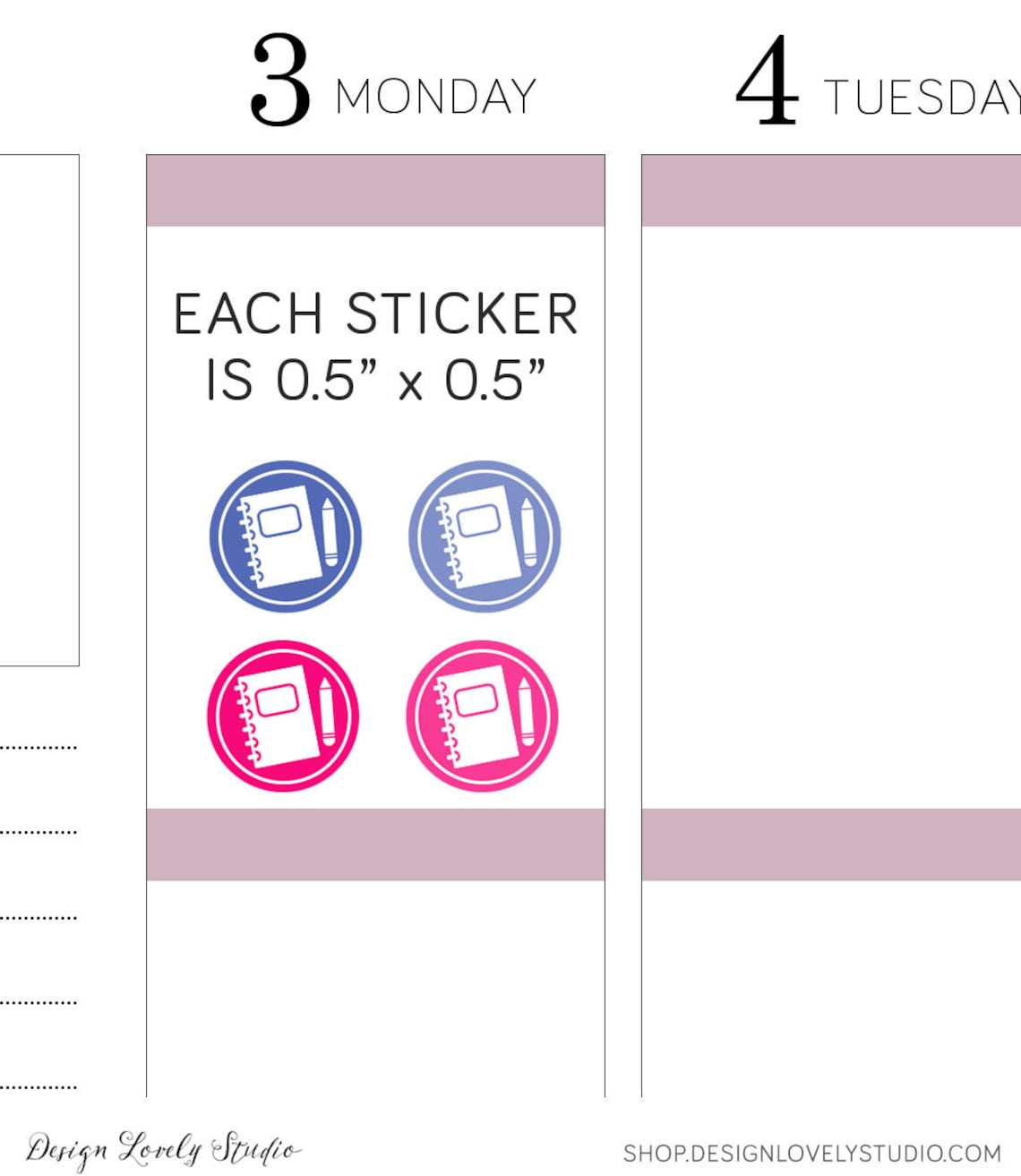 Printable Study Planner Stickers, Study Icon Planner Stickers, Notebook ...