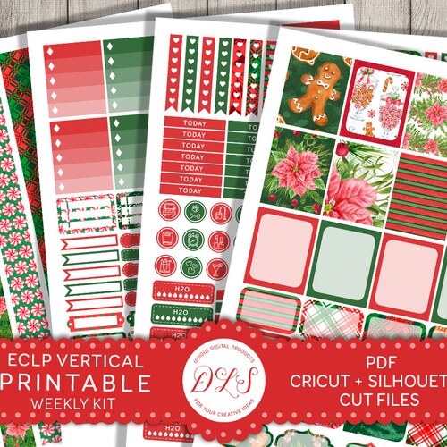 Printable Christmas Planner Stickers Fits Erin Condren - Etsy