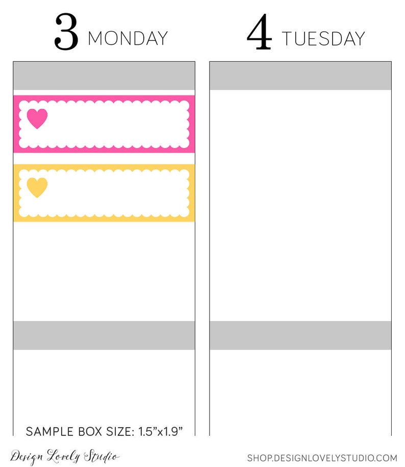 HEADER Planner Stickers, Multicolor Header Planner Stickers, Printable ...