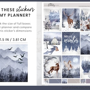Winter Stickers Kit, Printable Planner Stickers, December Planner ...