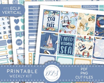 Printable Weekly Stickers Kit for Erin Condren Tropical | Etsy