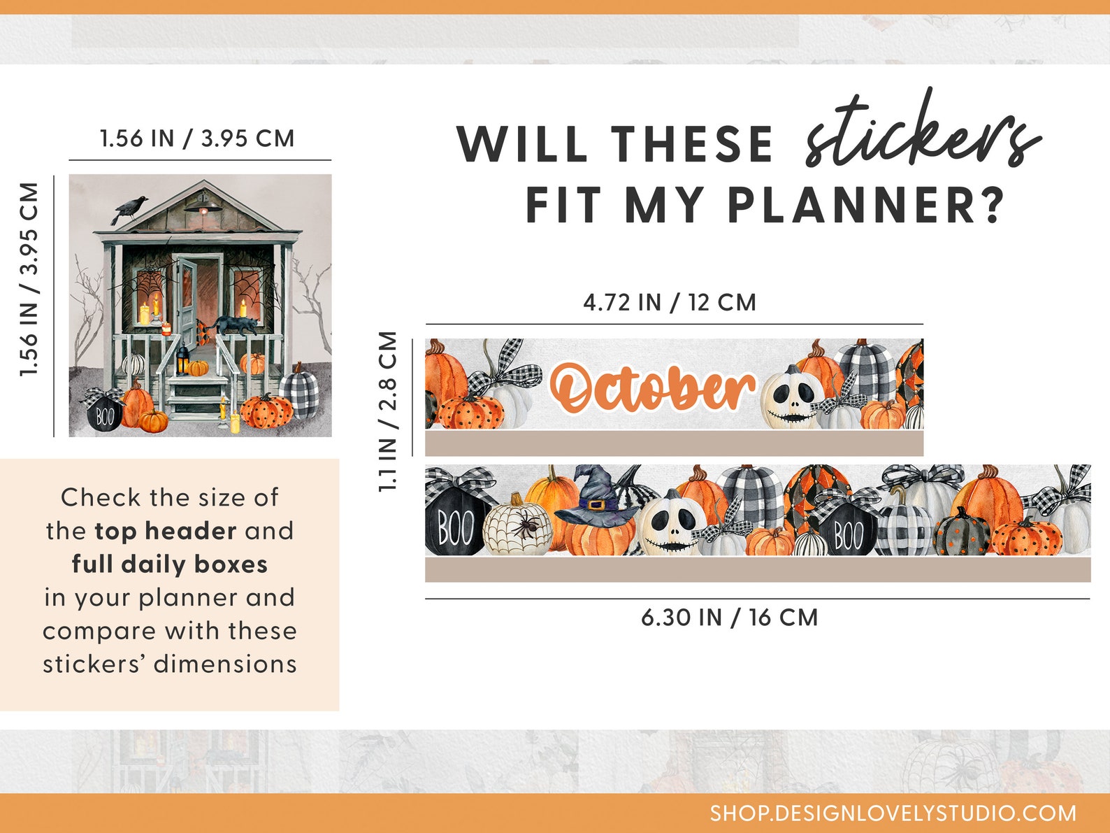 October Planner Stickers, Happy Planner Monthly Sticker Kit, Halloween ...