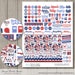 4th of July Weekly Sticker Kit, Printable Planner Stickers Kit, July ...