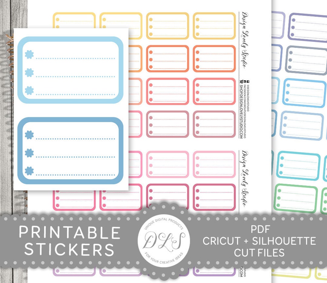 Pastel Checklist Planner Stickers, Pastel Half Box Stickers, Printable ...