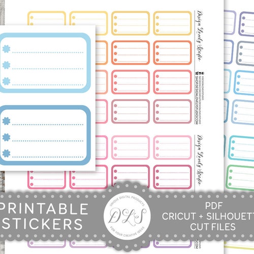 Printable Checklist Stickers Half Box Checklist Planner - Etsy