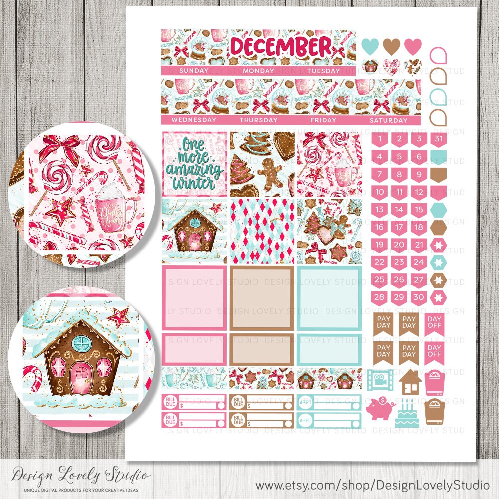 DECEMBER Planner Monthly Kit Happy Planner December Planner | Etsy
