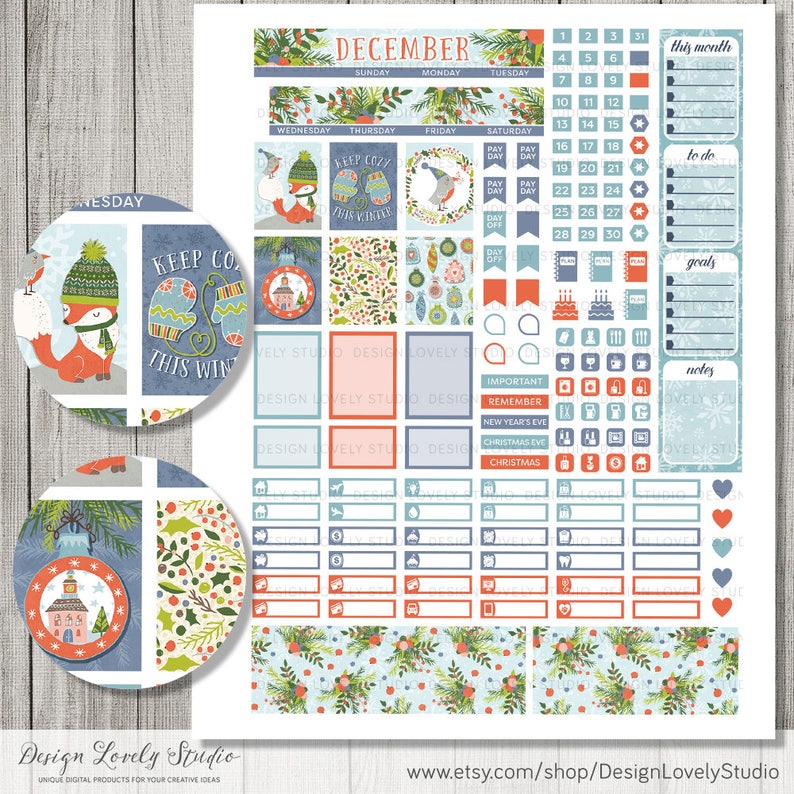 December Mini Happy Planner Stickers Mini Happy Planner - Etsy