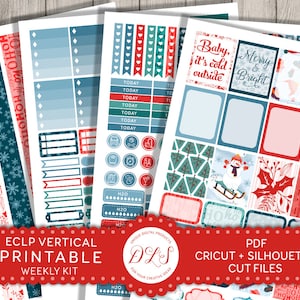 Christmas Planner Stickers Weekly Kit Fits Erin Condren VERTICAL ...