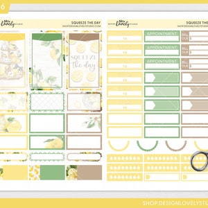 Happy Planner Stickers, Lemon Planner Stickers, Weekly Sticker Kit ...