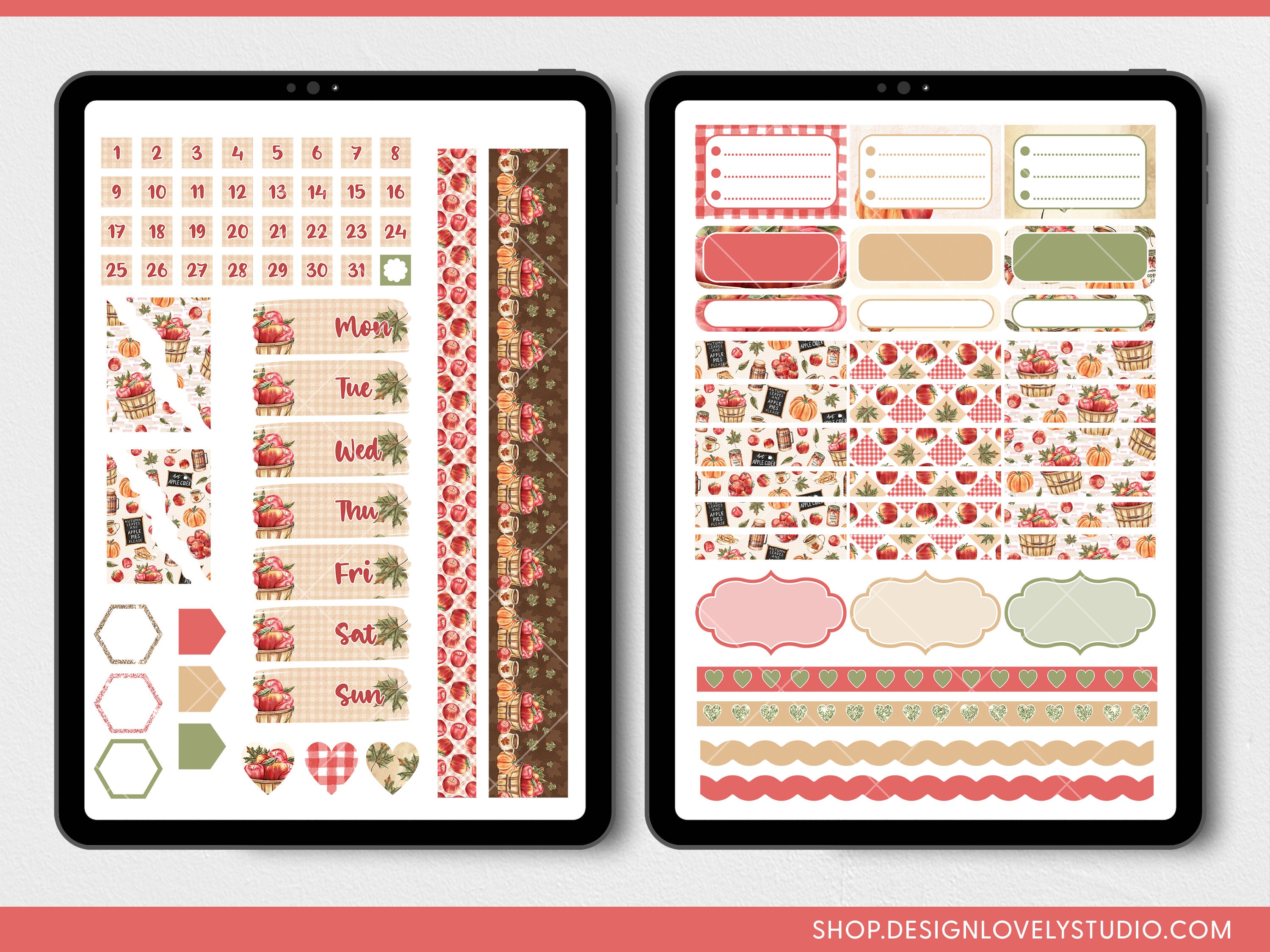 Goodnotes Stickers, Fall Digital Planner Stickers, Autumn Digital ...