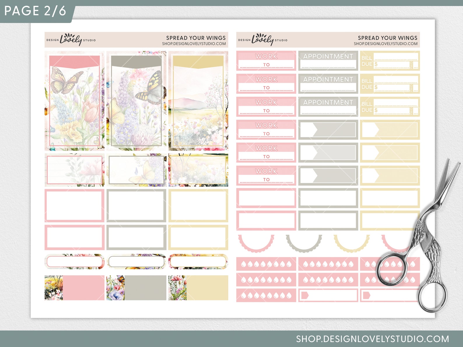 Butterfly Planner Stickers, Spring Stickers, Summer Stickers, Printable ...