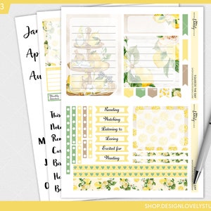 Notes Page Sticker Kit, Printable Planner Stickers, Monthly Sticker Kit ...