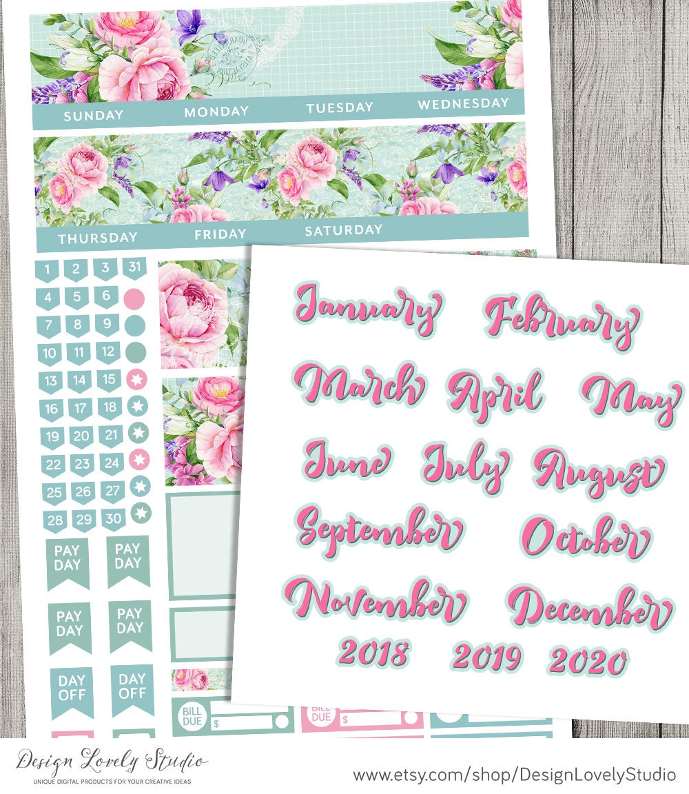 Erin Condren Monthly Planner Kit Printable Monthly Planner - Etsy