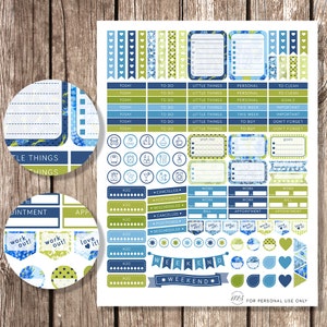 Printable Weekly Kit Planner Stickers 235 Stickers Fit Erin Condren LP ...