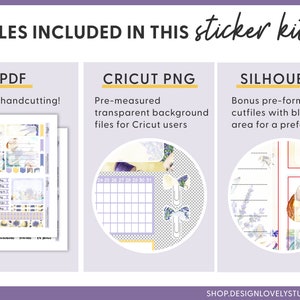 Notes Page Sticker Kit, Printable Planner Stickers, Monthly Sticker Kit ...