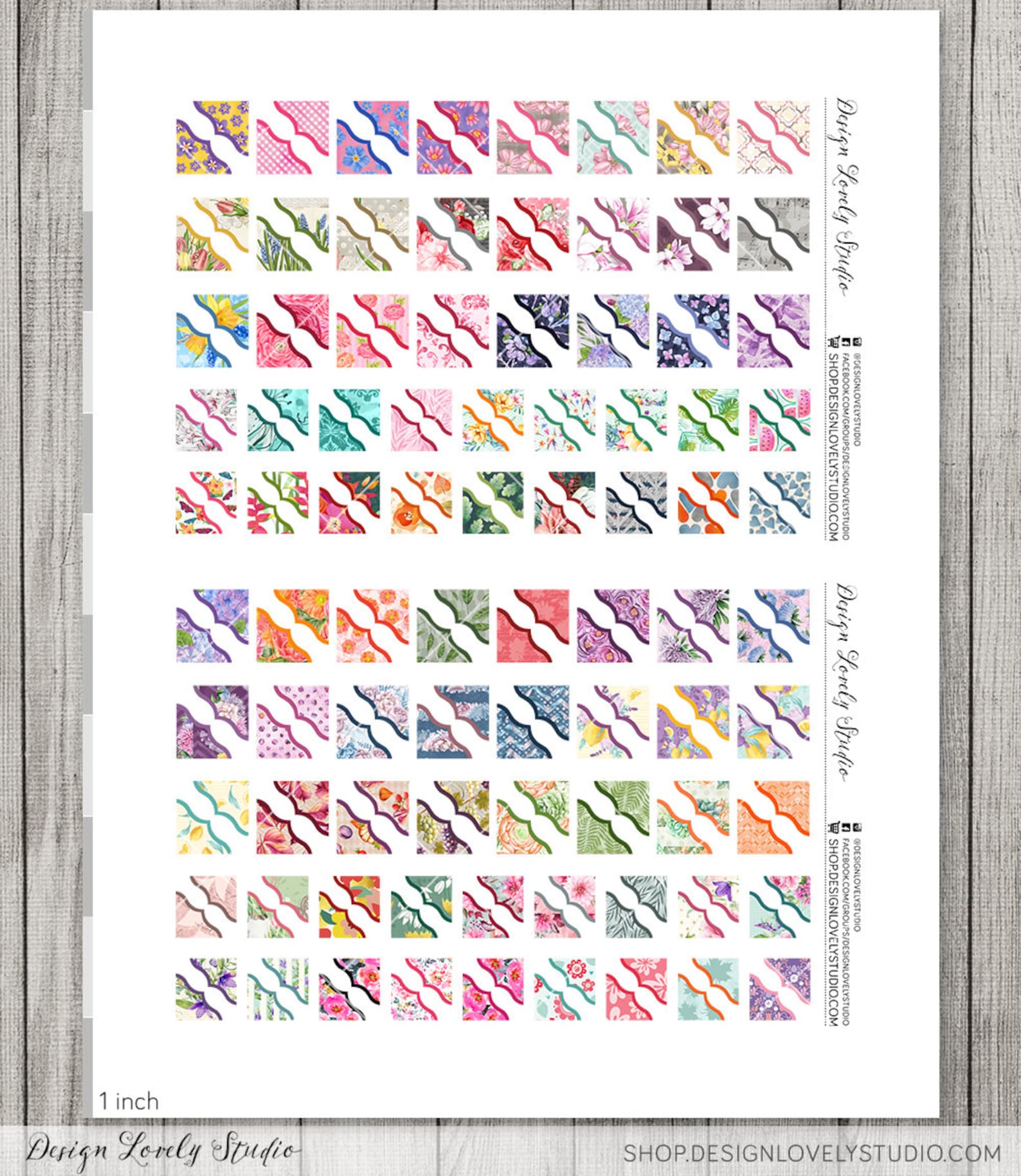 Printable Corner Planner Stickers Floral Corner Planner | Etsy