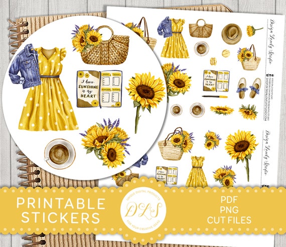 Card Making & Stationery Labels, Stickers & Tags Printable Summer Vibes ...