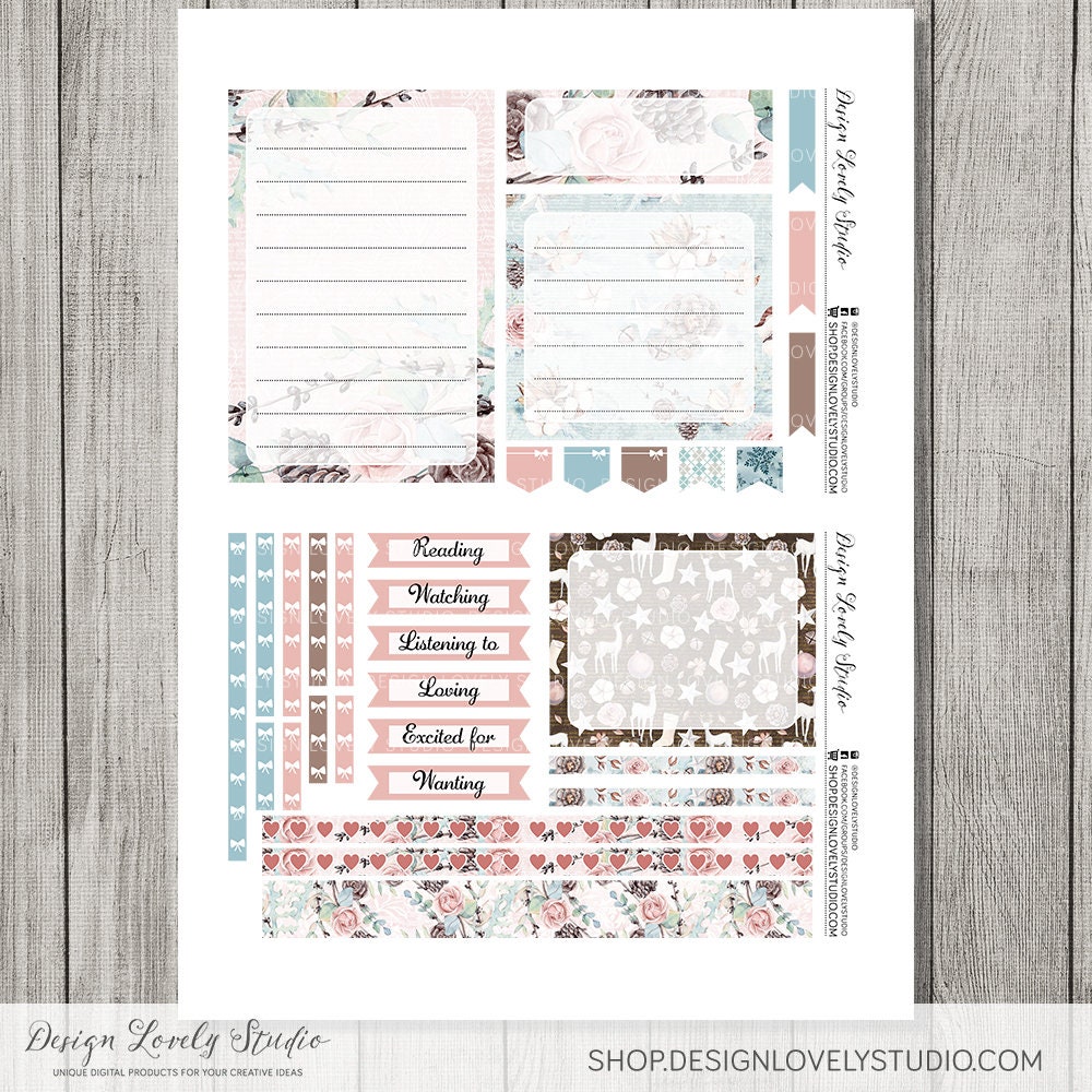 Printable JANUARY Notes Page Stickers January Planner Kit - Etsy