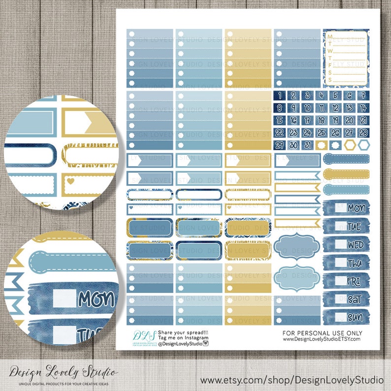 Printable Weekly Planner Kit Erin Condren Printable Stickers - Etsy