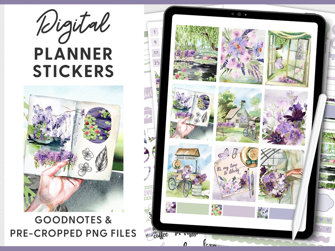Digital Planner Stickers, Spring Planner Stickers, Spring Weekly Kit ...