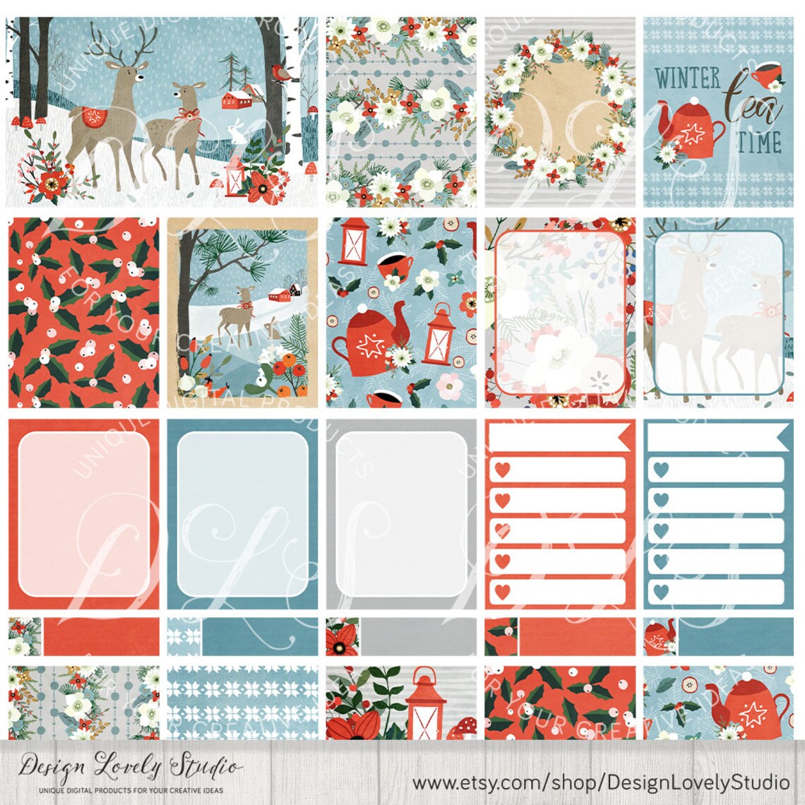Printable Winter Planner Sticker Kit Christmas Planner | Etsy