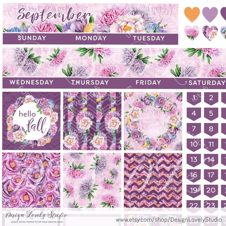 Big Happy Planner September Kit September Monthly Printable | Etsy