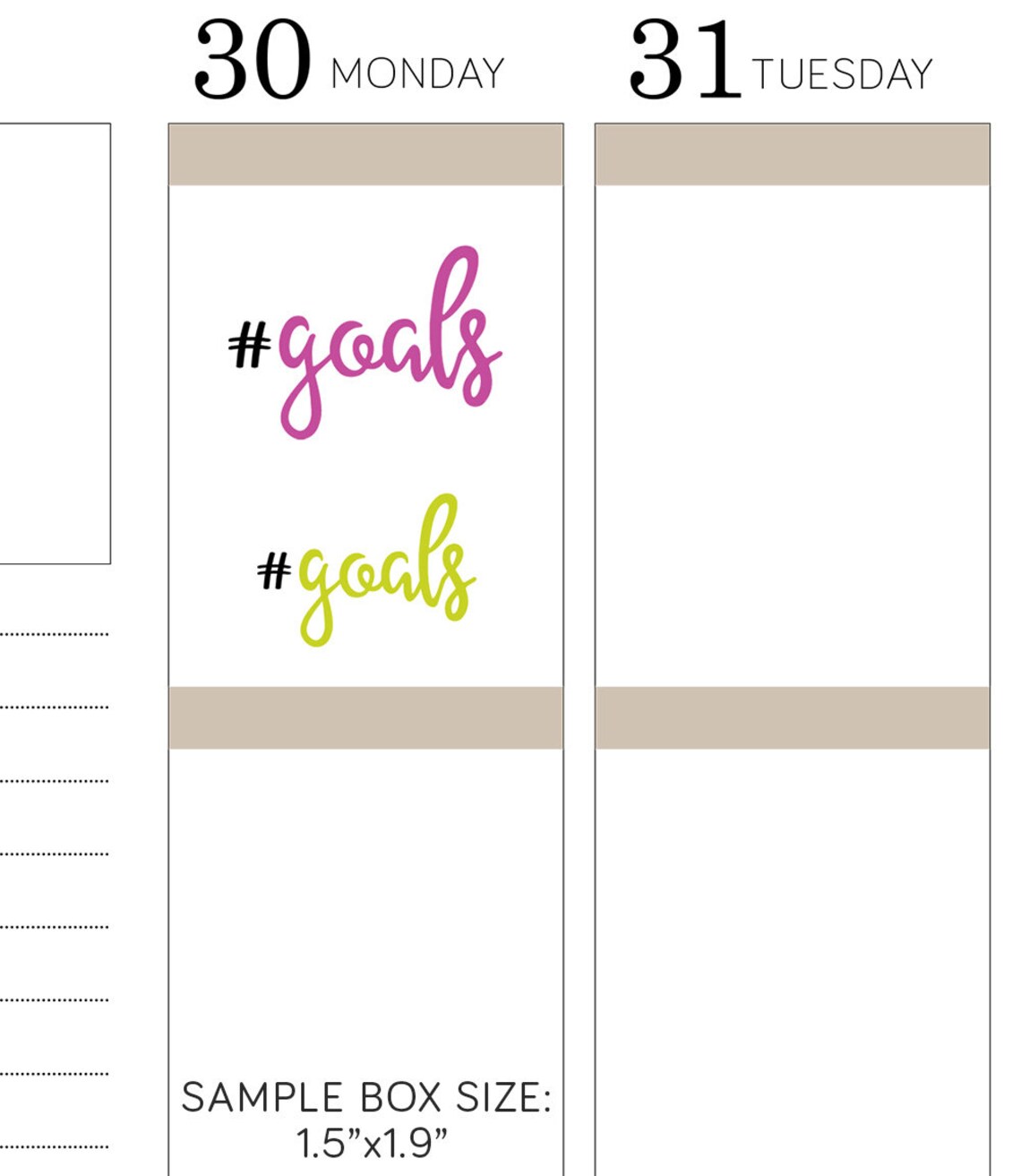 GOALS Planner Stickers Printable Goals Stickers Goals - Etsy