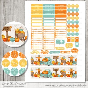 Happy Planner October Monthly Kit, Printable October Stickers Kit, Fall ...