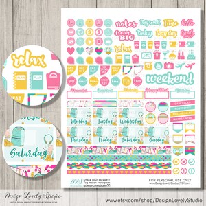Printable BACK TO SCHOOL Planner Stickers, Happy Planner Back to School ...