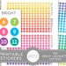 Printable Date Dot Planner Stickers Date Dot Stickers Date | Etsy