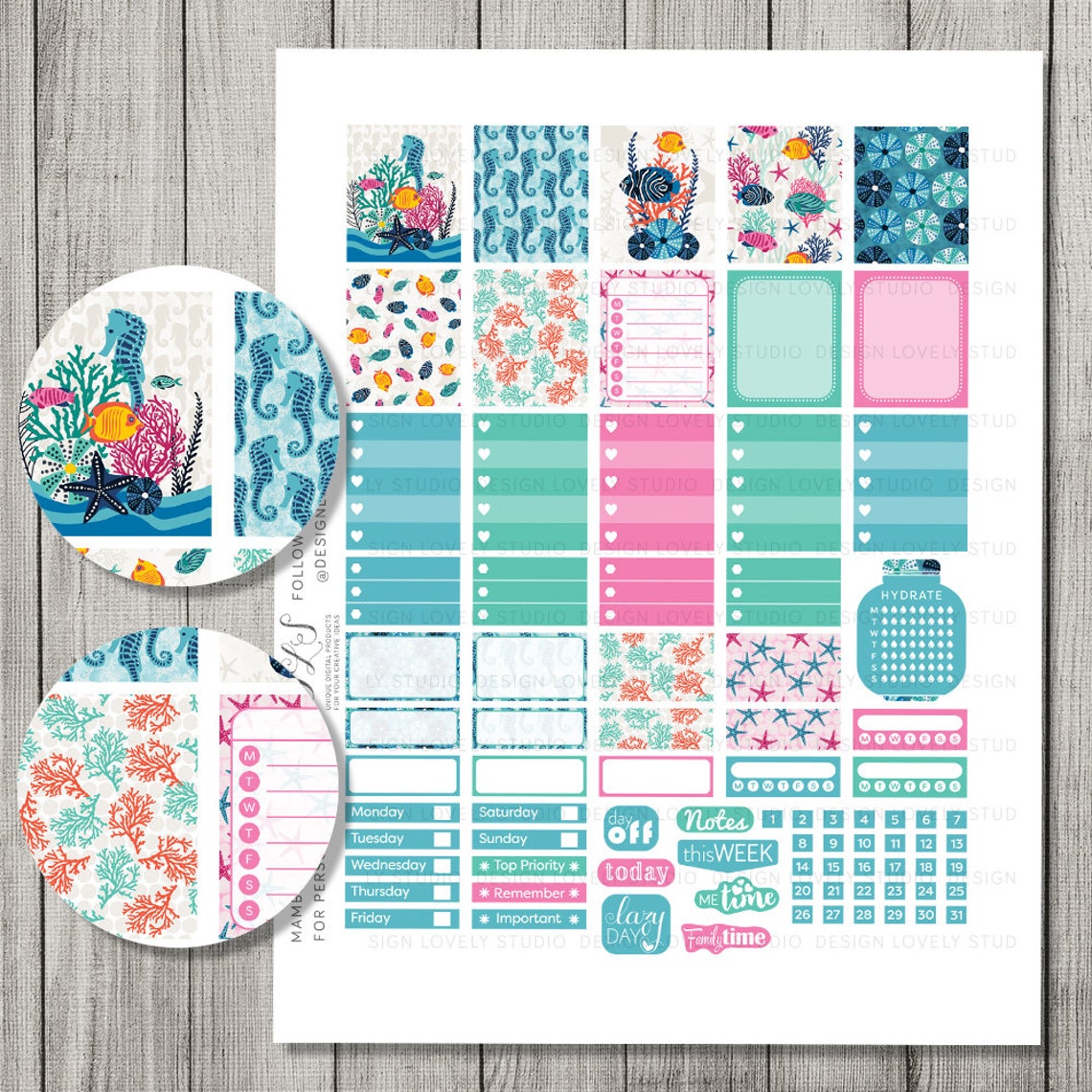 Summer Planner Kit Mini Happy Planner Summer Weekly Kit - Etsy