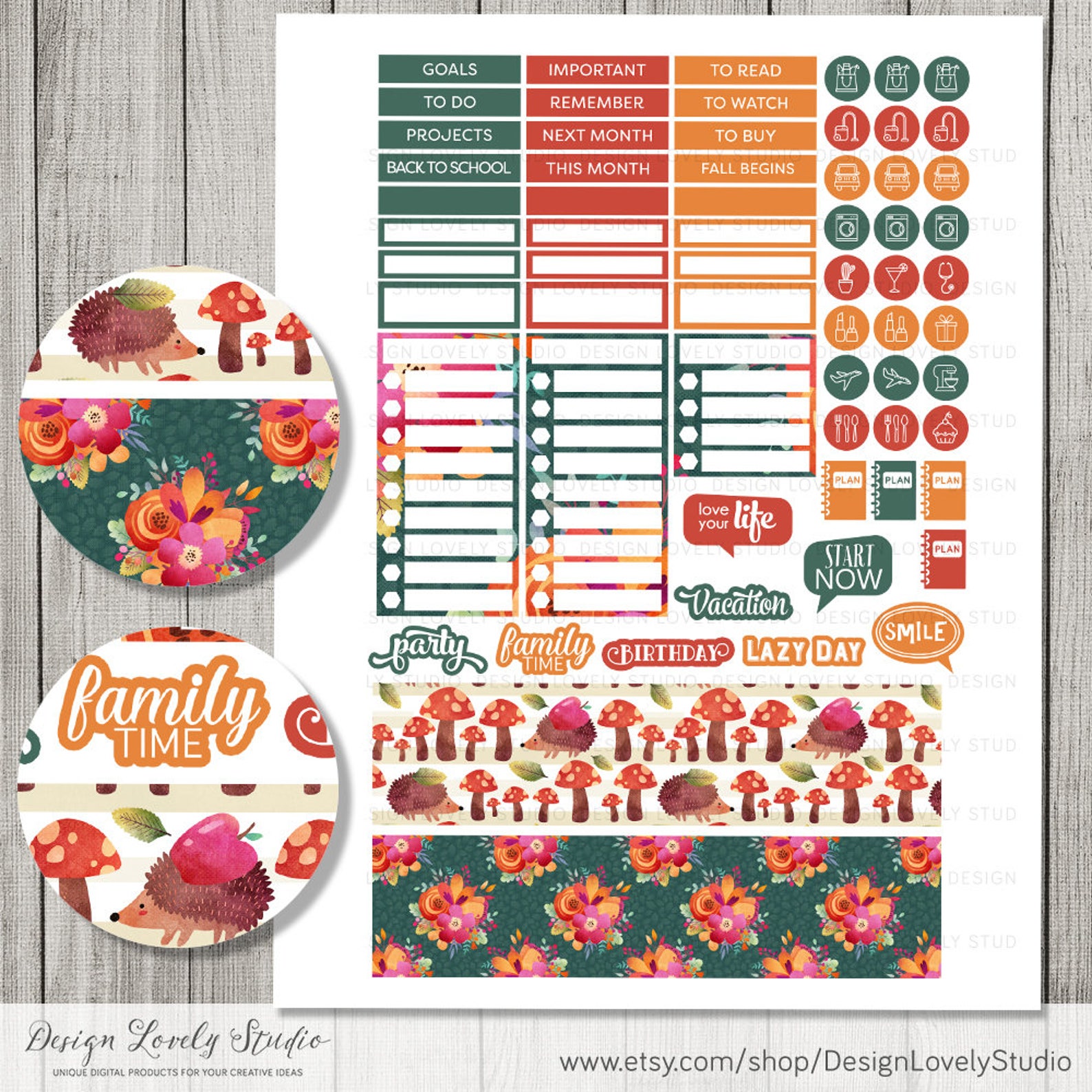 Happy Planner September Stickers September Monthly Planner - Etsy