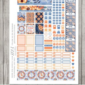 Mini Happy Planner Printable Monthly Stickers, Floral Planner Stickers ...