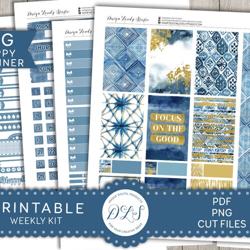 Big Happy Planner Printable Stickers Weekly Planner Stickers - Etsy