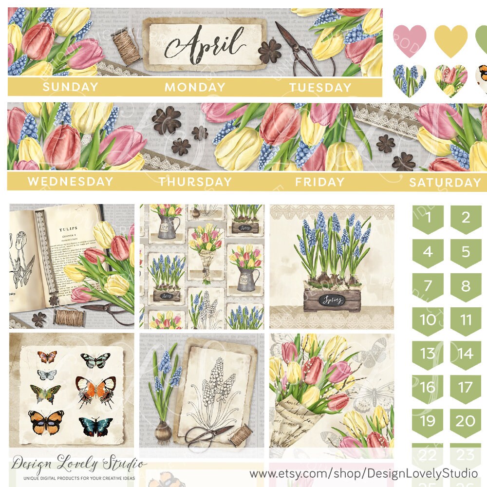 Happy Planner APRIL Monthly Kit Printable April Planner | Etsy