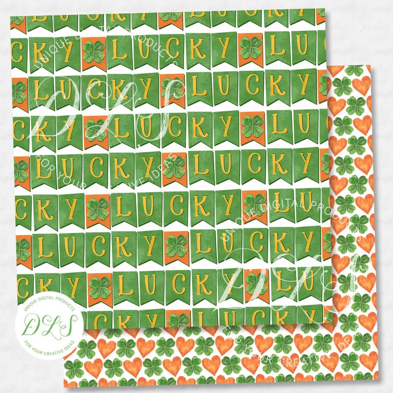 St Patricks Day Digital Paper St Pattys Day Digital - Etsy