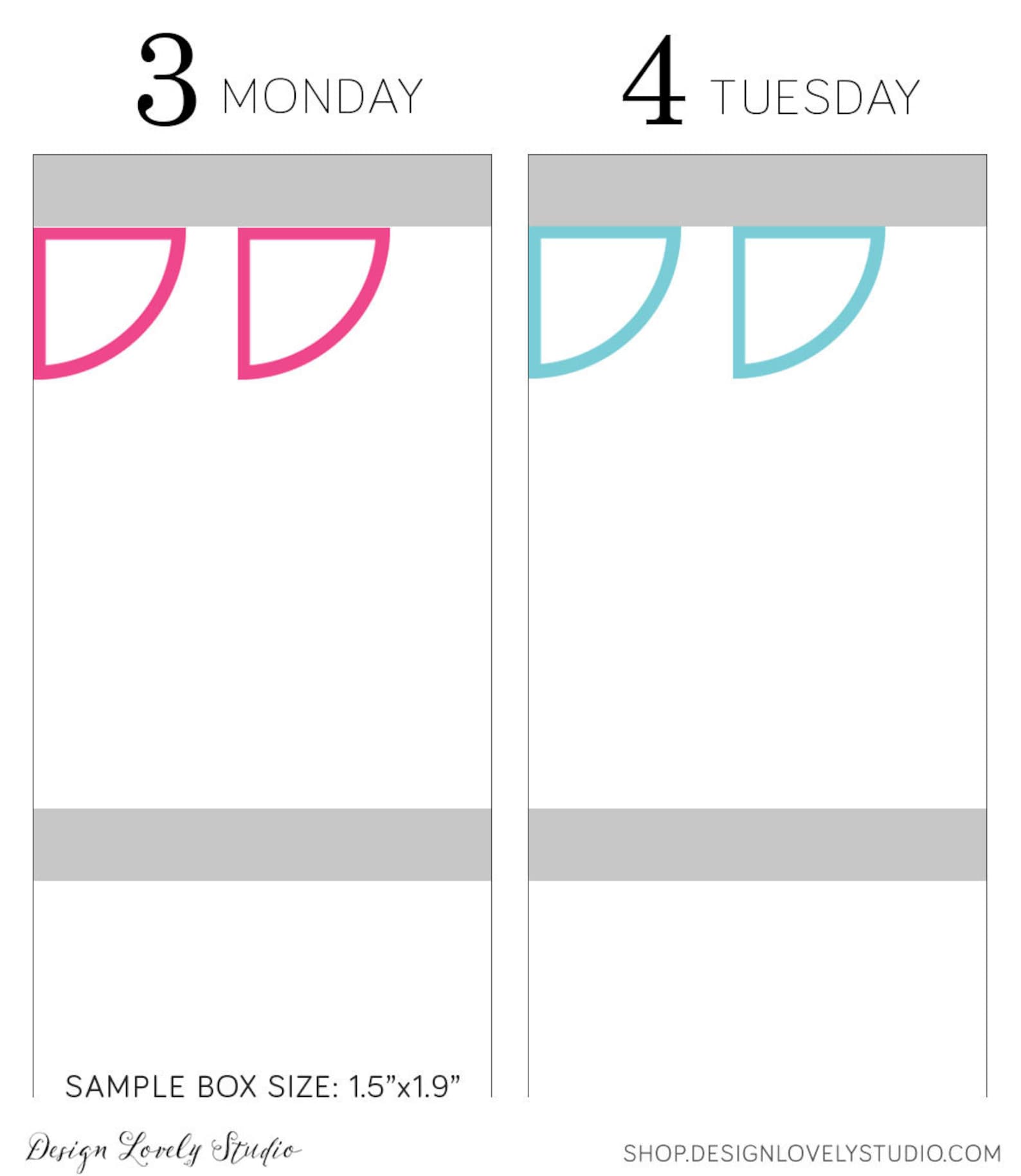 Printable Corner Planner Stickers Multicolor Corner Planner | Etsy