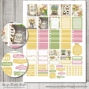 Printable SPRING Planner Stickers Kit, Mini Happy Planner Spring ...