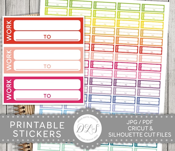 Work Stickers Work Planner Stickers Work Schedule Stickers - Etsy
