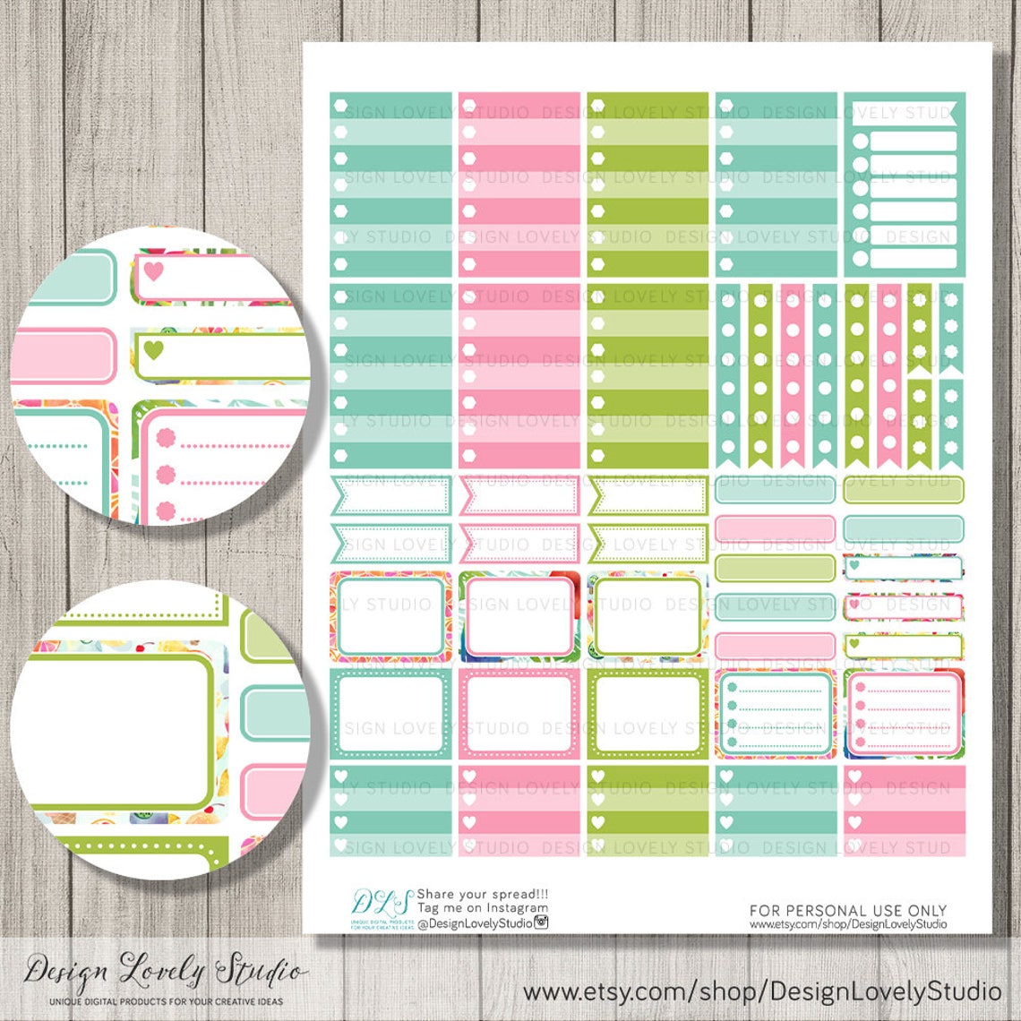 Weekly Planner Printable Stickers Happy Planner Weekly | Etsy